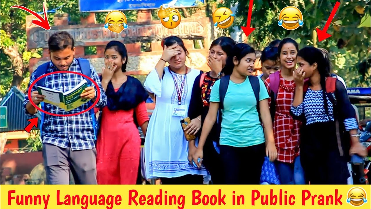 Funny Language Reading Book in Public Prank | Funny Reaction 🤣 @gmasstv ...