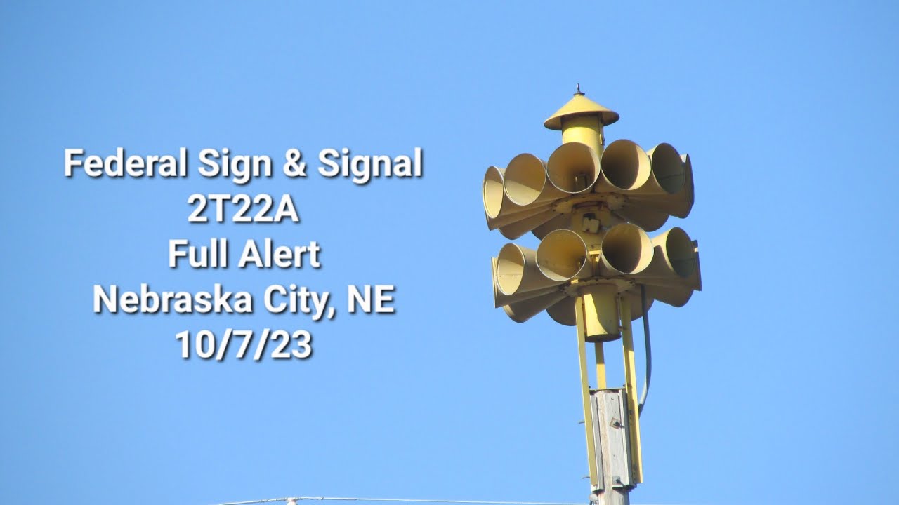 Federal Sign & Signal 2T22A | Full Alert | Nebraska City, NE 10/7/23 ...