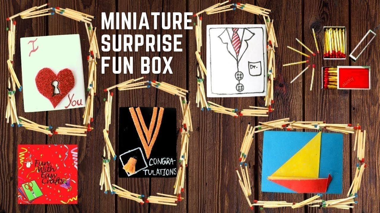 How to make 4 easy and simple miniature fun surprise boxes? - YouTube