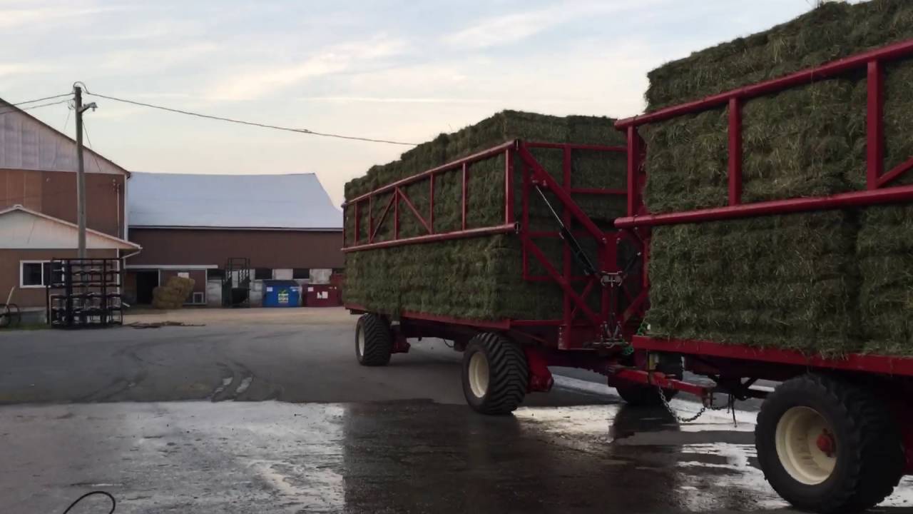 New and upcoming hay wagons with hydraulic sides - YouTube