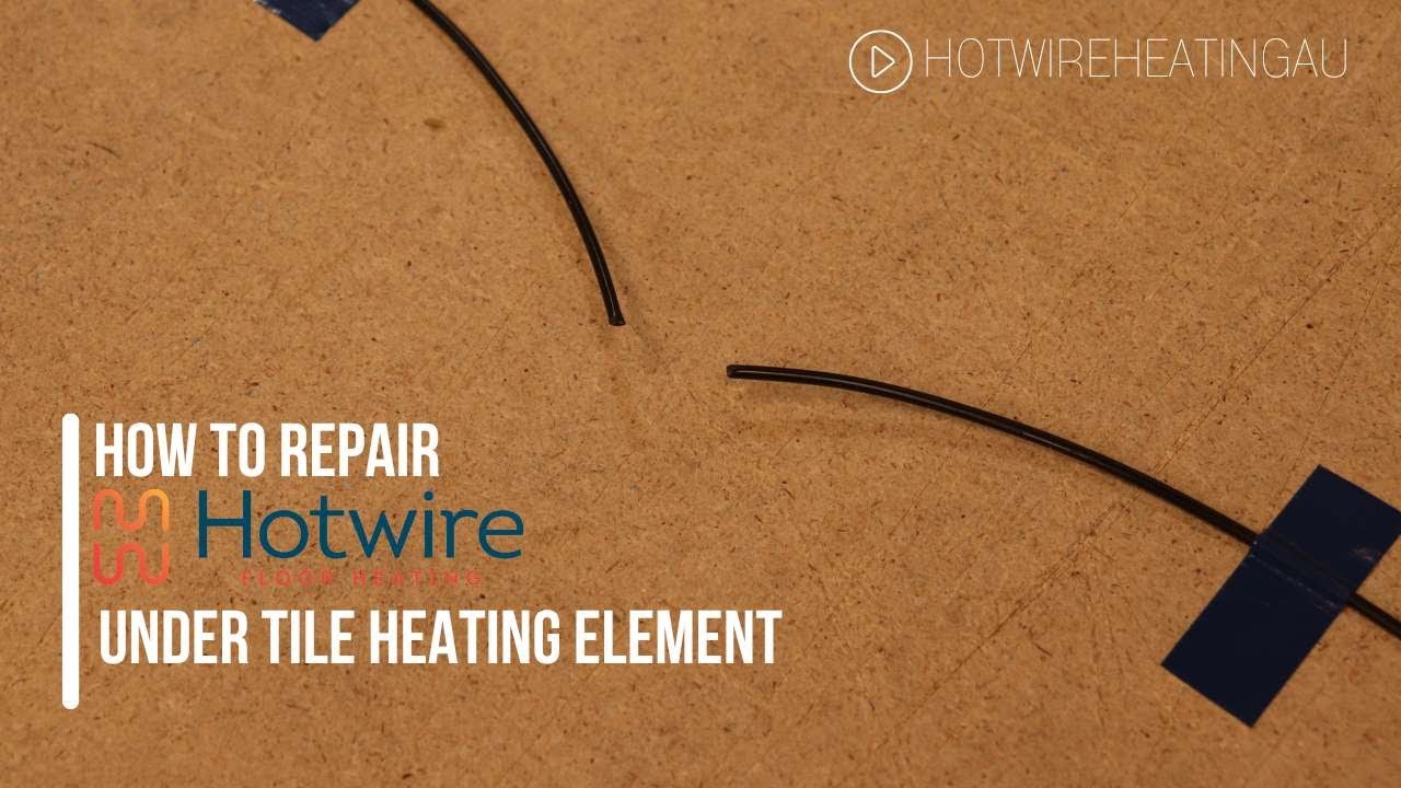 How to Repair a Hotwire Under Tile Heating Element - YouTube