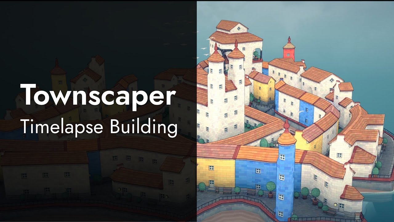 Townscaper: Build City with Church (timelapse, no commentary)【タウンスケーパー ...