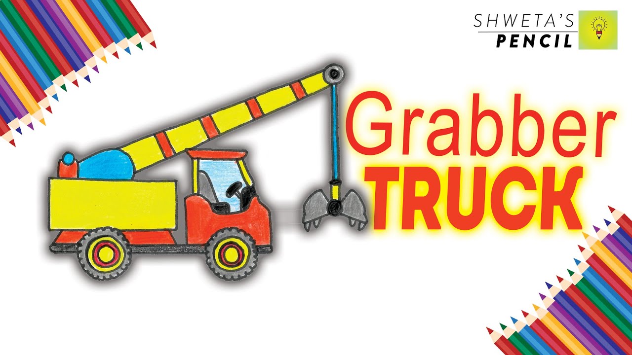 How to Draw Grabber Truck |Easy Step By Step Tutorial | Shweta's Pencil ...
