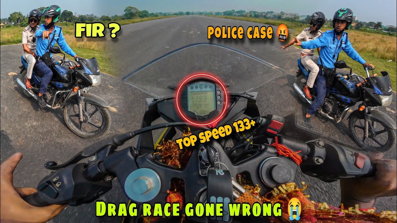 Police vs biker fight 🤬| Drag race gone wrong 😔| - YouTube
