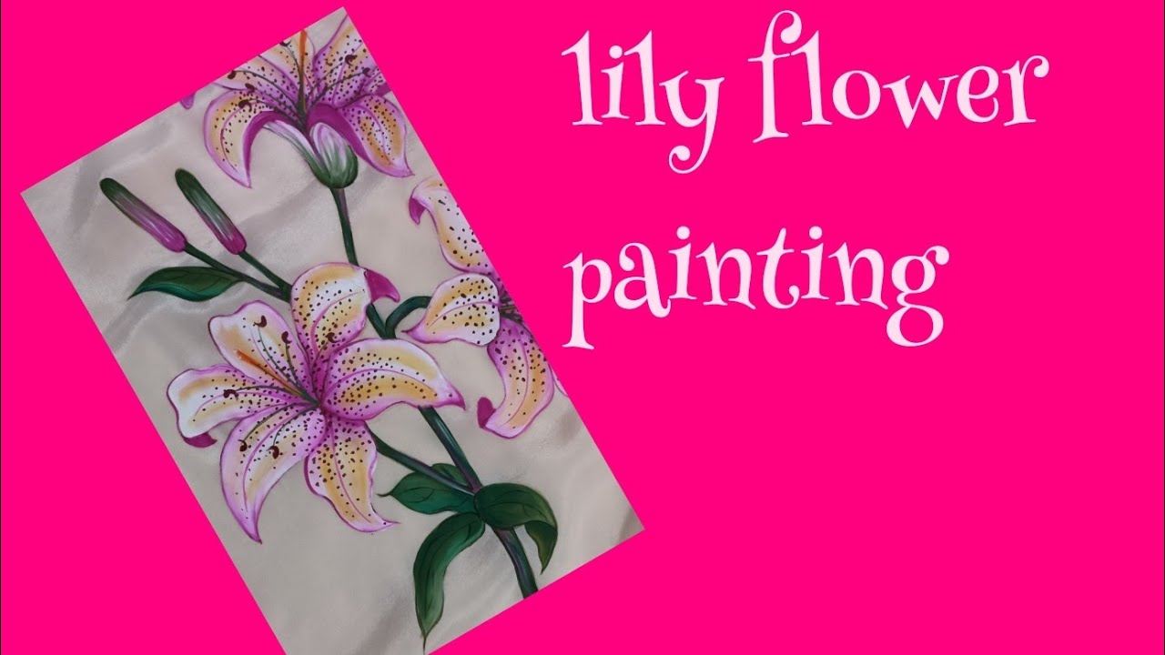 lily flower fabric painting /fabric painting/how to paint lily flower ...