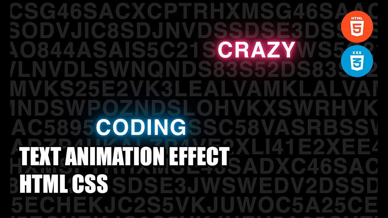 Text Animation Effect Html Css How To Make Creative Text Effect 3163