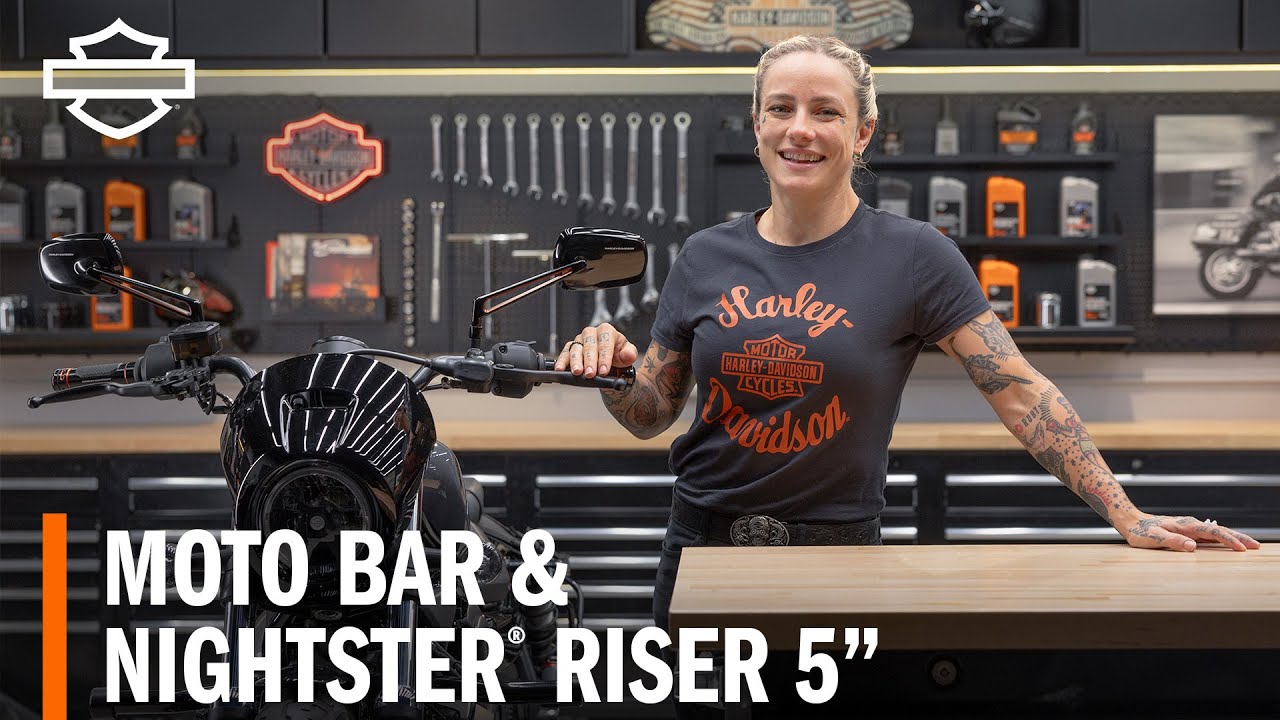Harley-Davidson Moto Bar & 5” Riser for Nightster Models Overview - YouTube