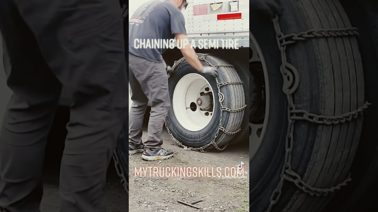 Chaining up a Semi!! - YouTube
