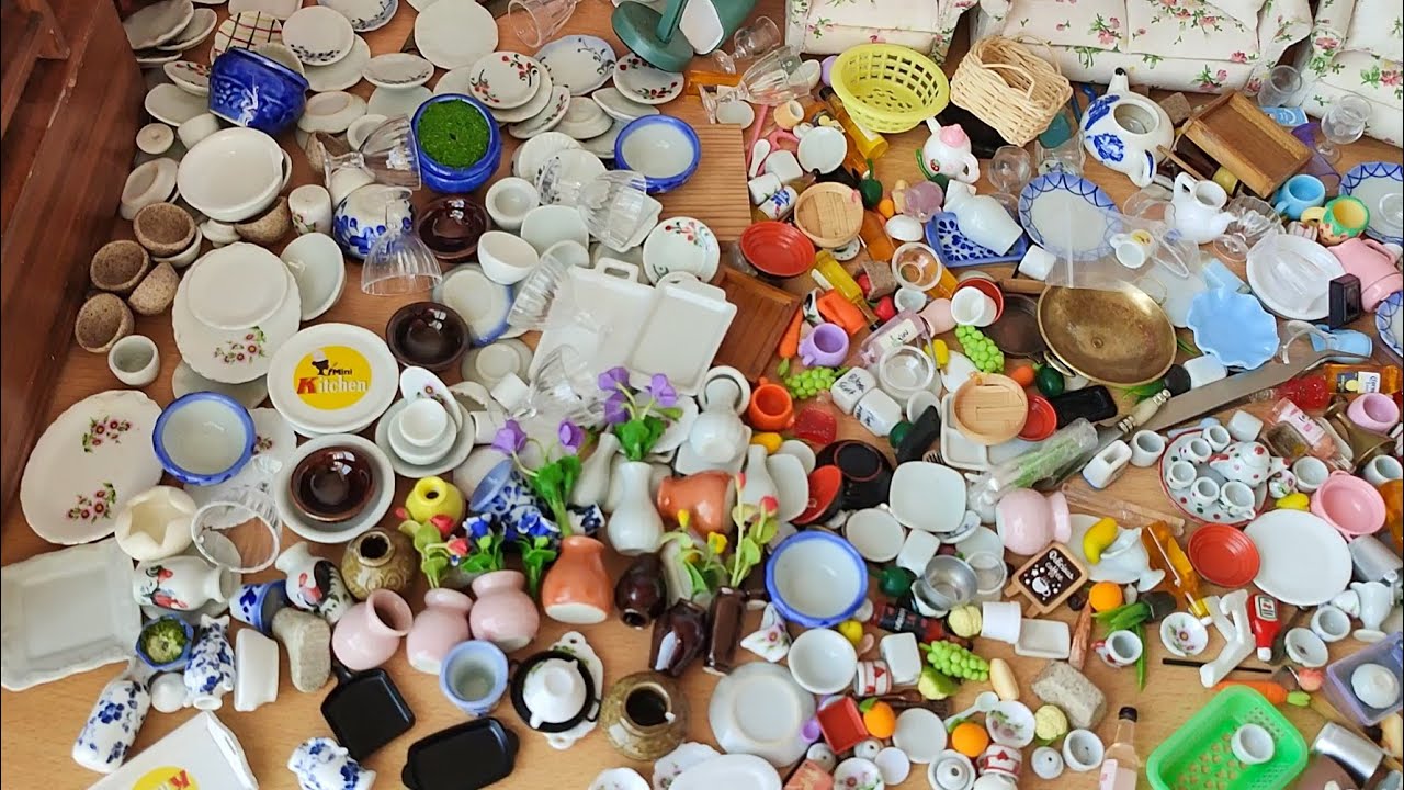 New Miniature Real Cooking Ceramic utensils installation | Mini kitchen ...