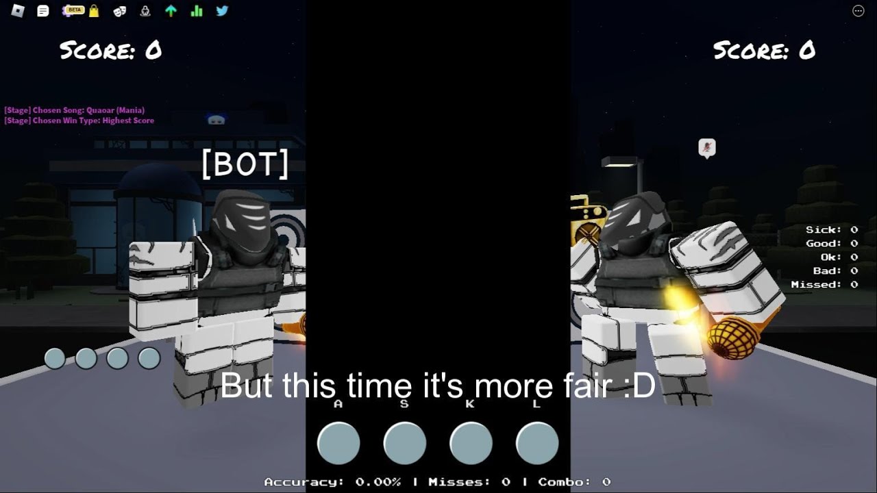 (Funky Friday) Beating 100% accuracy bot again - YouTube
