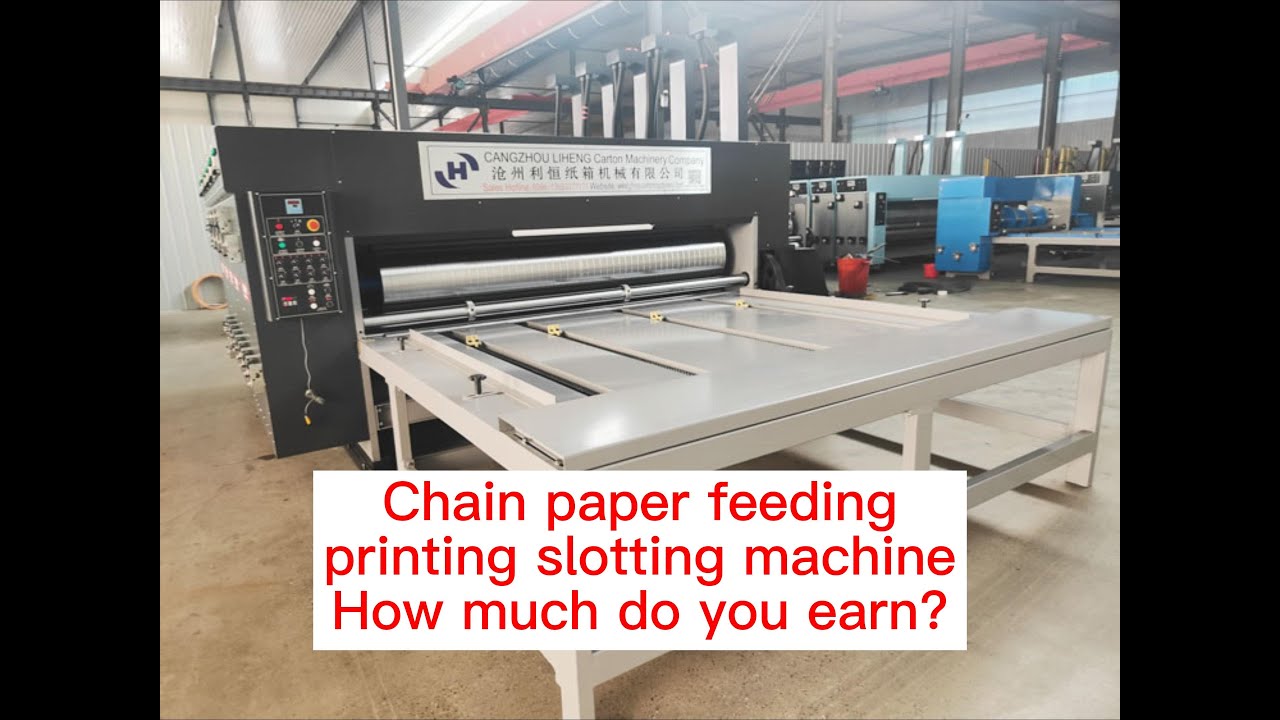 The cheapest Chain paper feeding 2 colors printing slotting machine ...