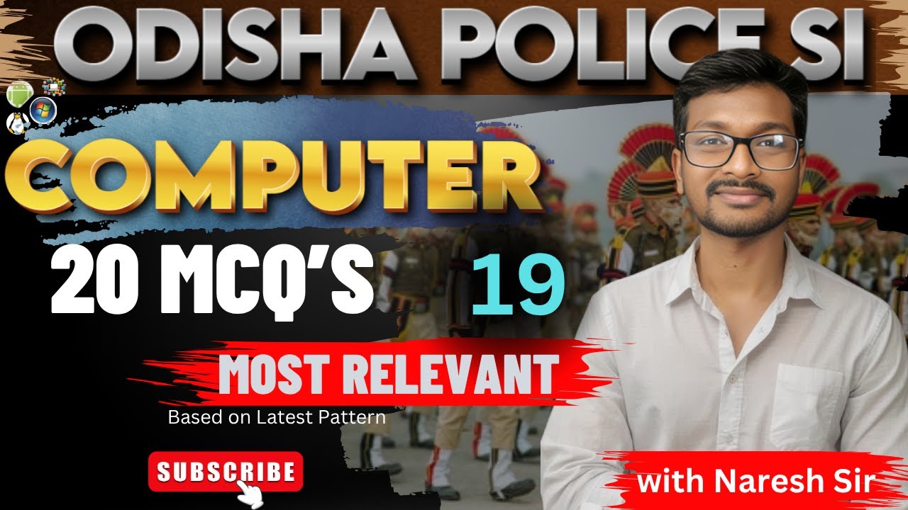 Odisha Police SI Computer 19 | 20 MCQs Practice #rimains #si #computer - YouTube
