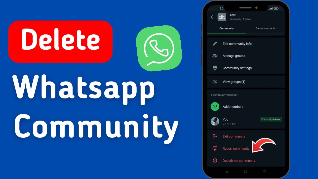 How To Delete Community On Whatsapp 2024 - YouTube