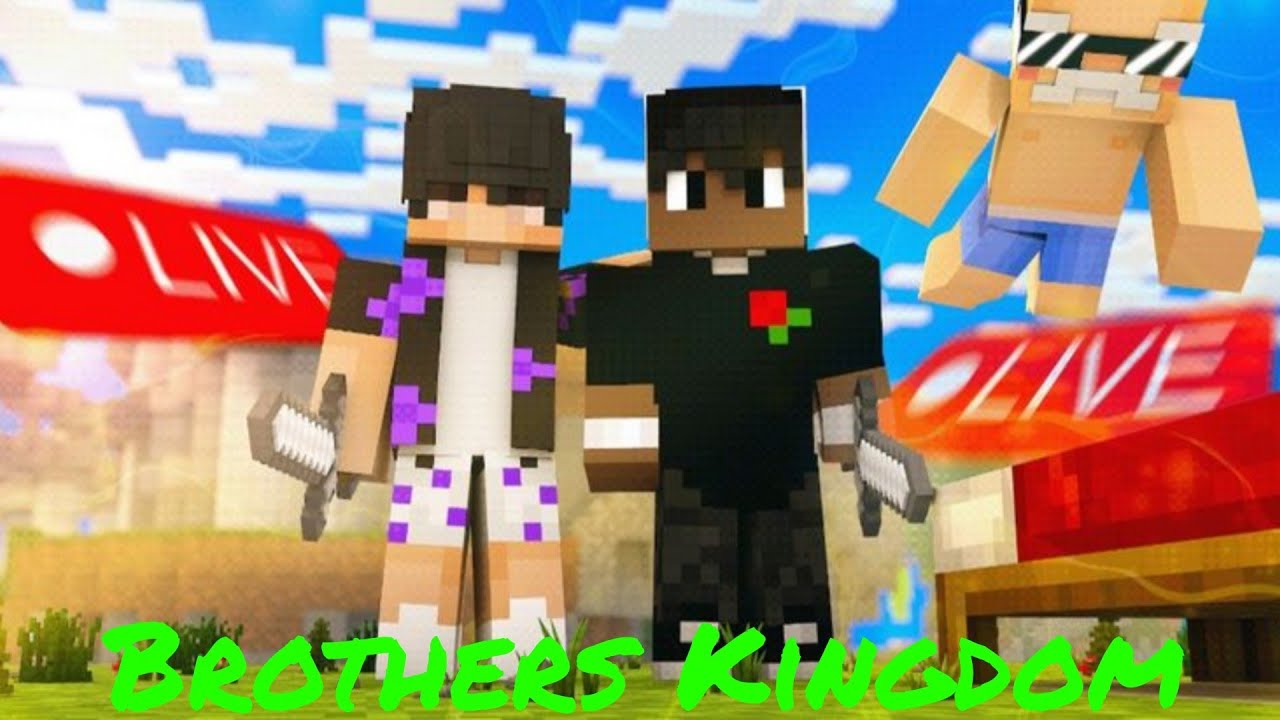 Lets Play Minecraft with my brother [Brothers kingdom world] #2 live ...