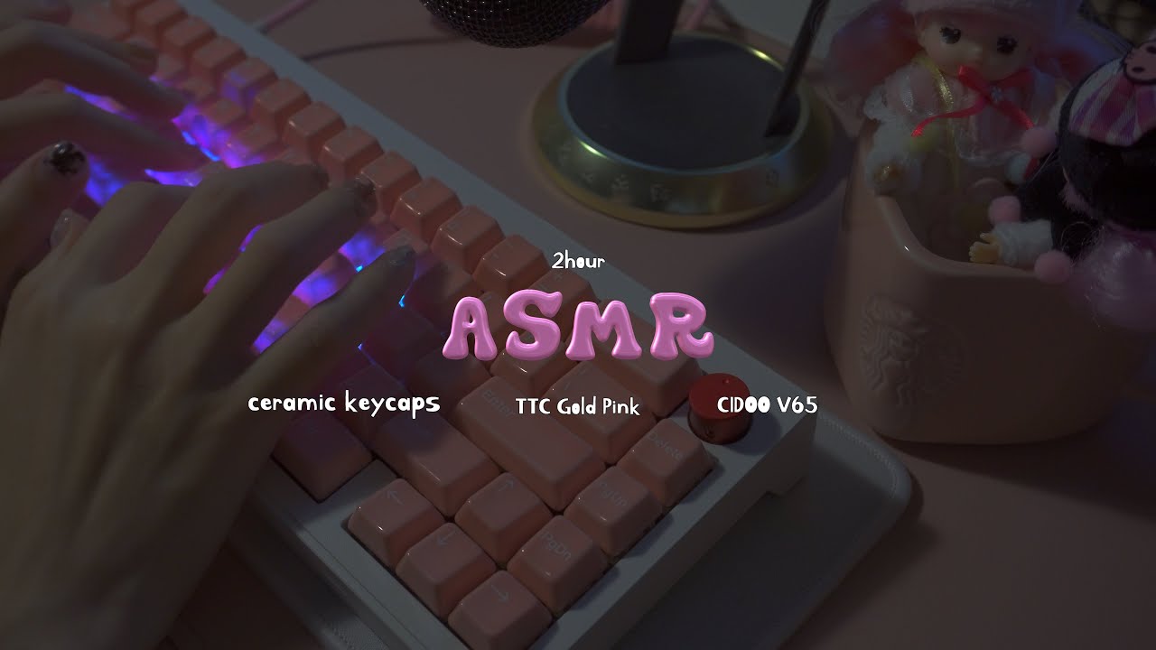 [ASMR] 도자기 키캡 2시간 2h keyboard typing on ceramic keycaps #keyboardasmr ...