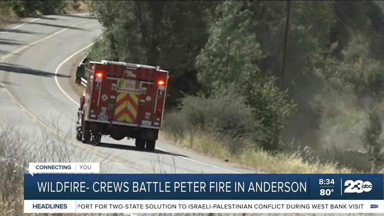 Wildfire crews battle Peter Fire - YouTube