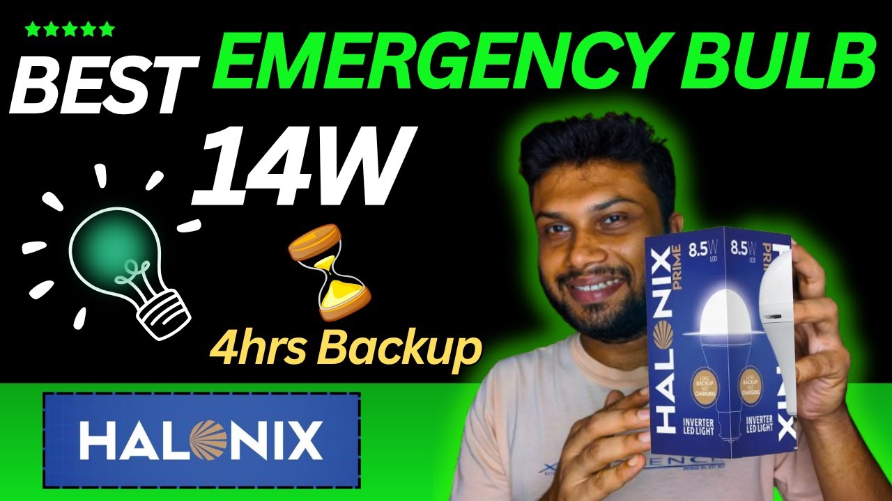 Halonix 14W Emergency Bulb Review ⚡ 4-Hour Backup | Best Rechargeable ...