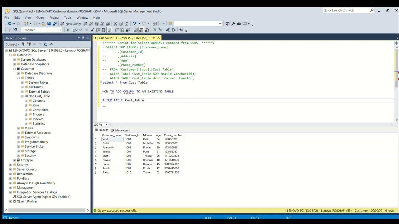 How Add A New Column Sql Shorts Youtube