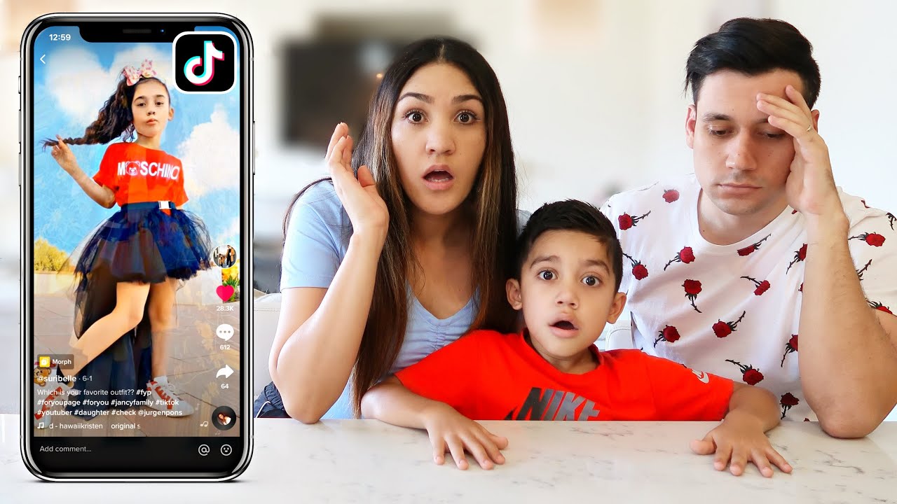 REACTING TO OUR 6 YEAR OLD DAUGHTER'S TIKTOKS *SHOCKING* | Jancy Family ...