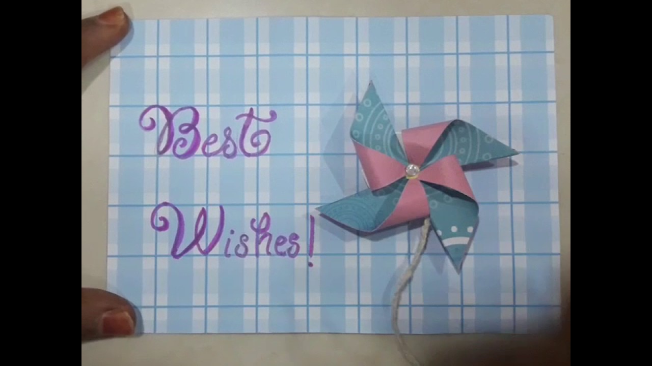 Pulled string spinner card - YouTube