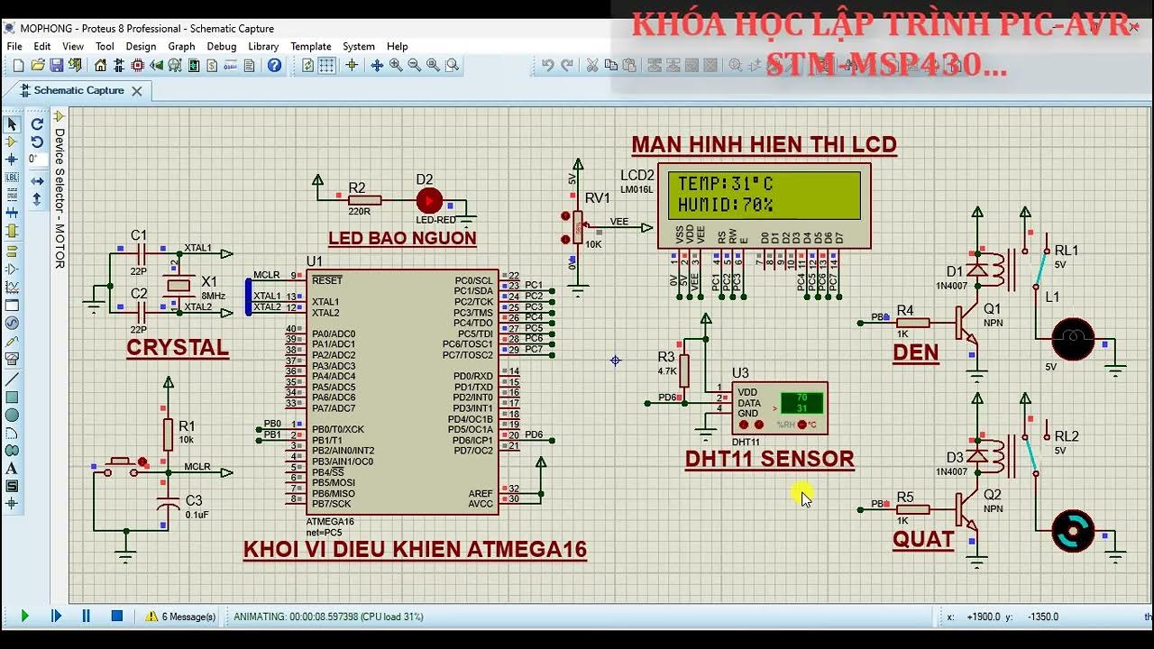 37 | DHT11 ĐO NHIỆT ĐỘ ĐỘ ẨM ATMEGA16 #DHT11 #AVR #ATMEGA16 #ATMEGA32 - YouTube