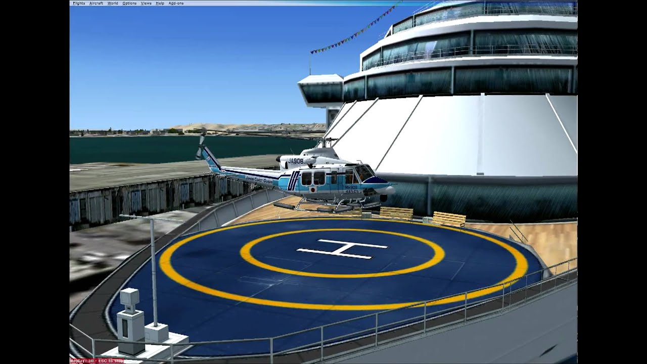 FSX Chopper Landing - YouTube