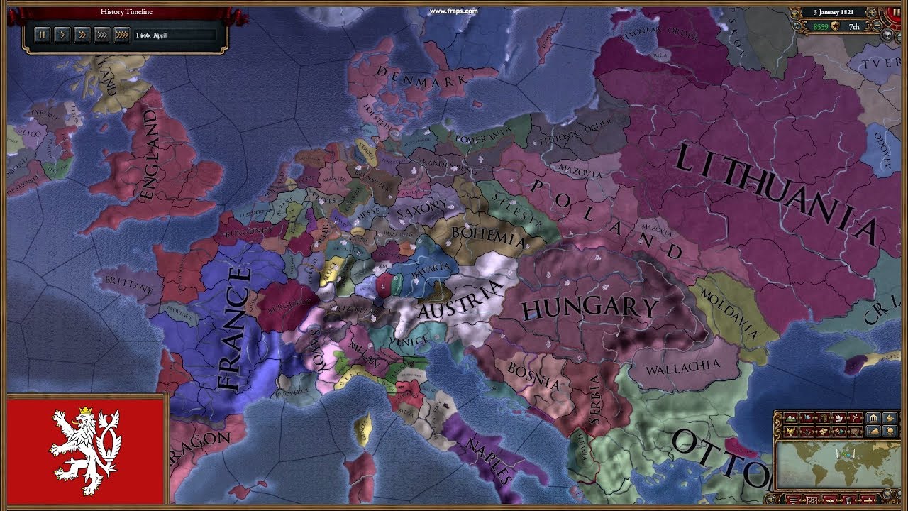 Bohemia domination - Europa Universalis IV timelapse - YouTube