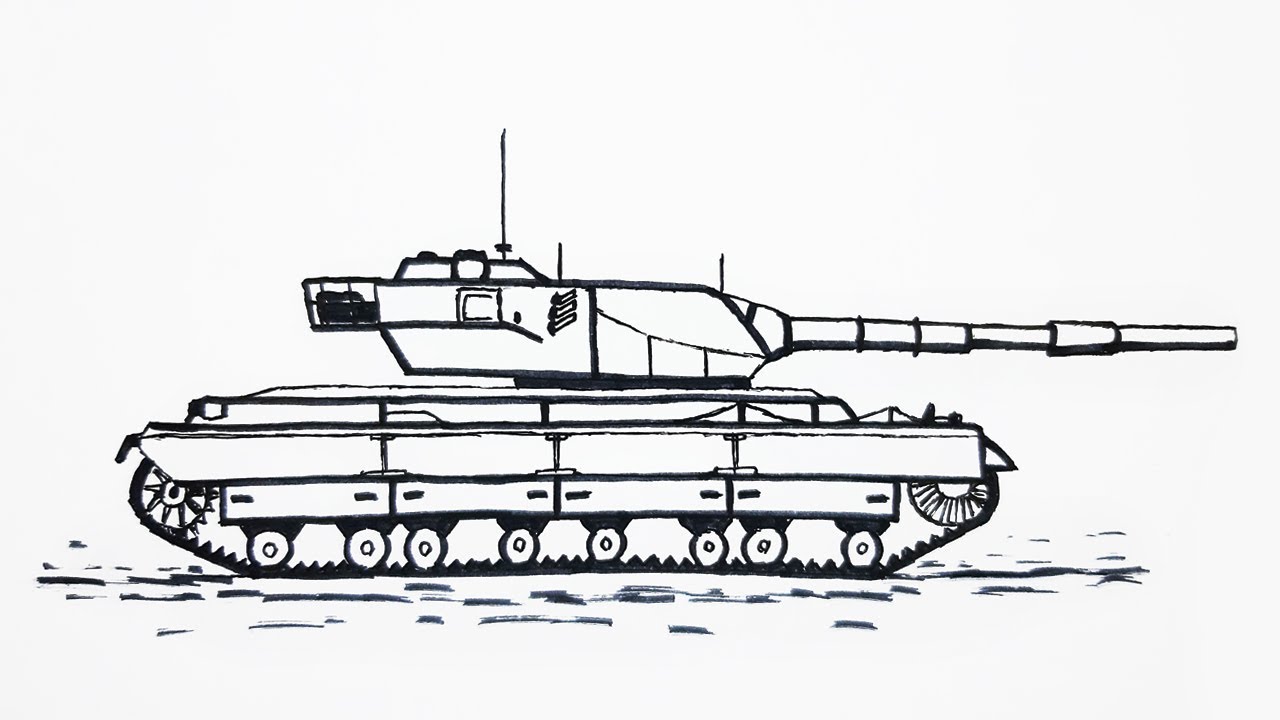 How to draw a Super Conqueror tank - YouTube
