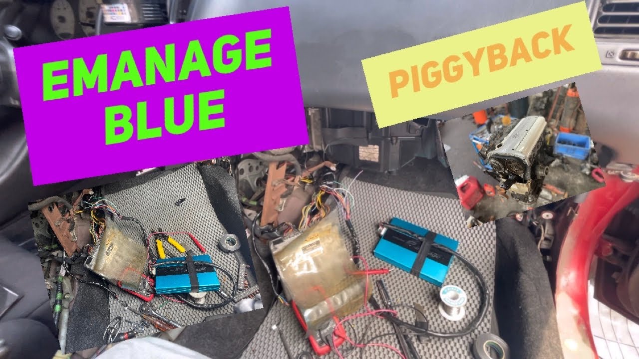 Toyota 4AGE 20valve Blacktop EMANAGE - BLUE install - YouTube