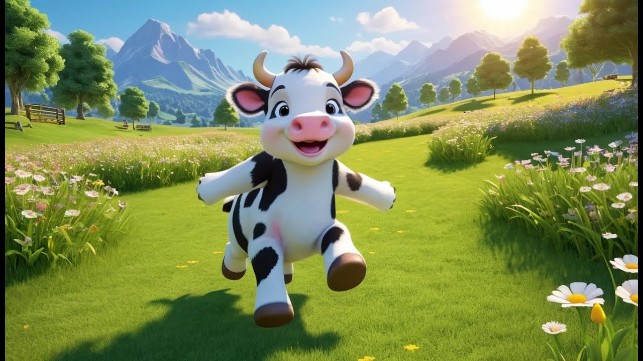 Baby Moo Moo Dancing | Fun Farm Dance Song for Kids | Silly Cow Rhyme ...