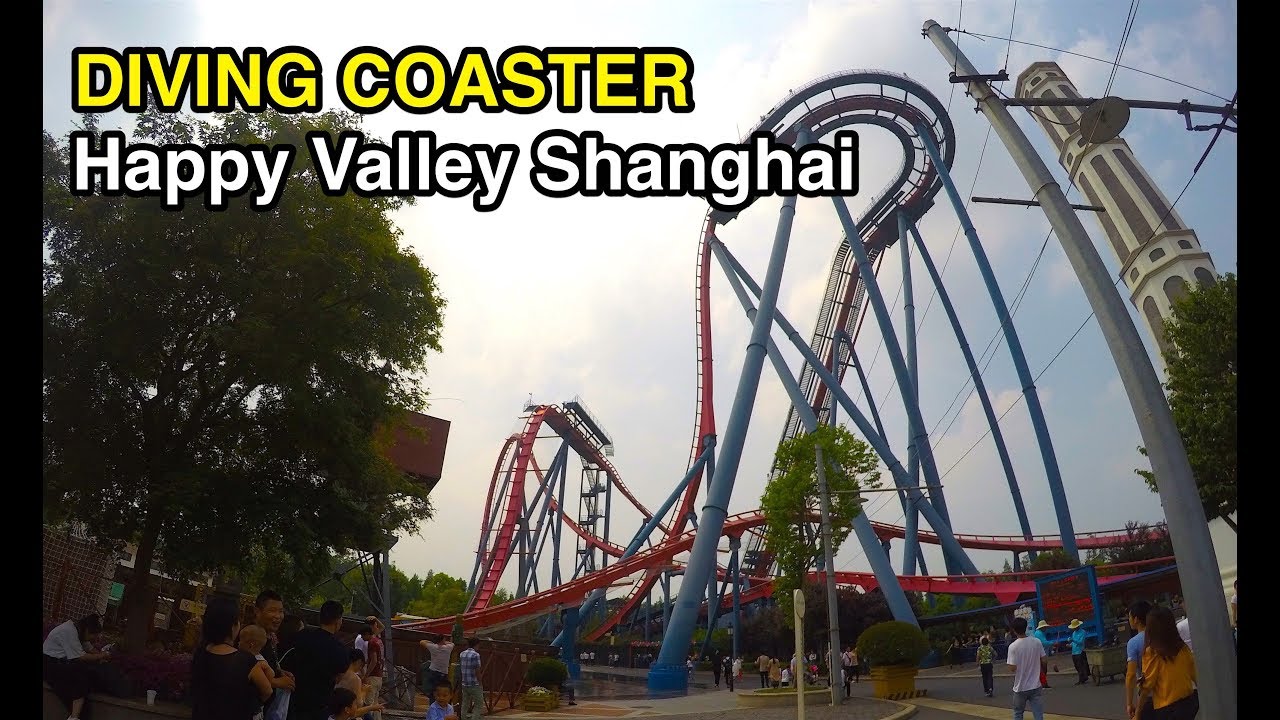 [4K] Diving Coaster: Happy Valley Shanghai - YouTube