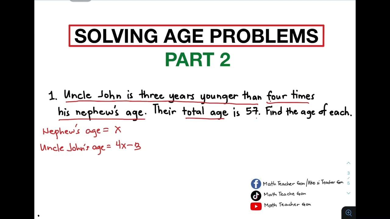 How to Solve Age Problems (Part 2) - Civil Service Exam - LET Exam ...