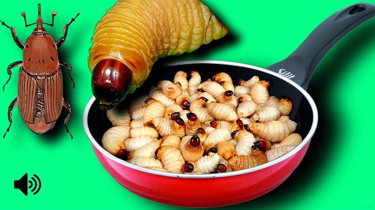 [ASMR COOKING SOUNDS] COCONUT WORM - YouTube