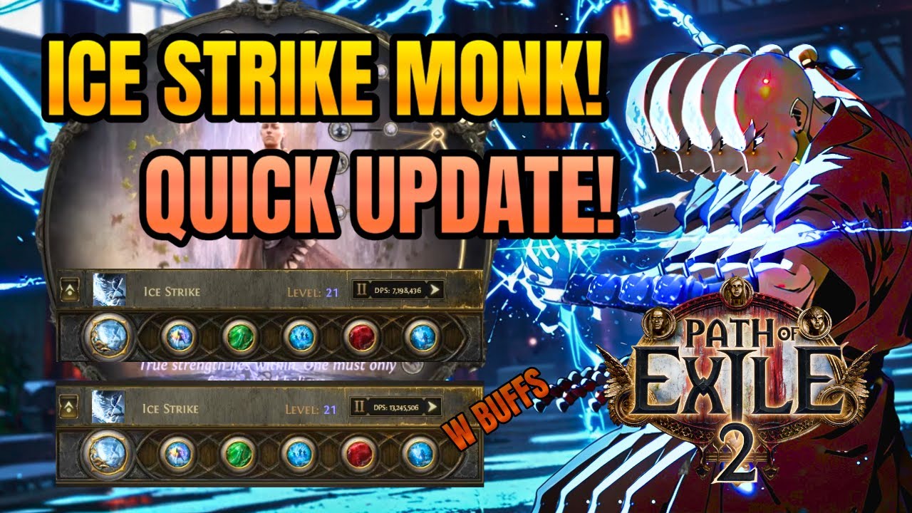 MONK BUILD - 7.2M ICE STRIKE DMG - PATH OF EXILE 2 - YouTube