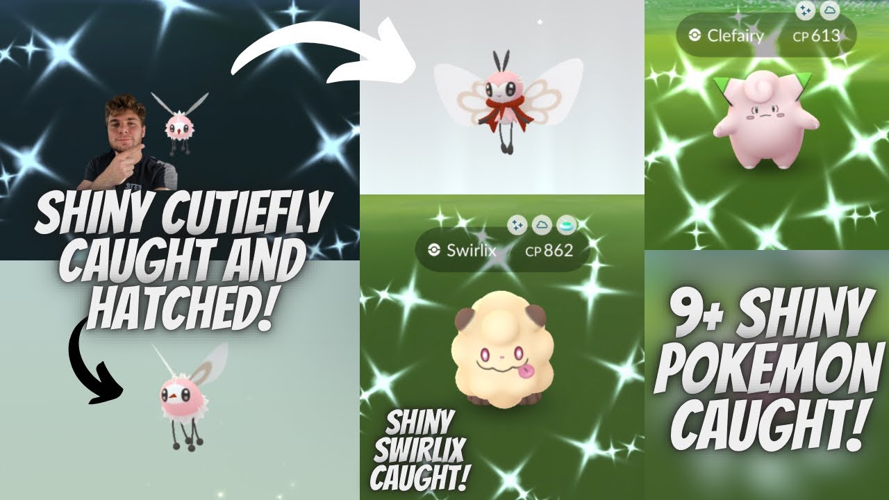 Shiny Cutiefly CAUGHT & HATCHED! Shiny Swirlix, 9+ Shiny Pokemon Caught ...
