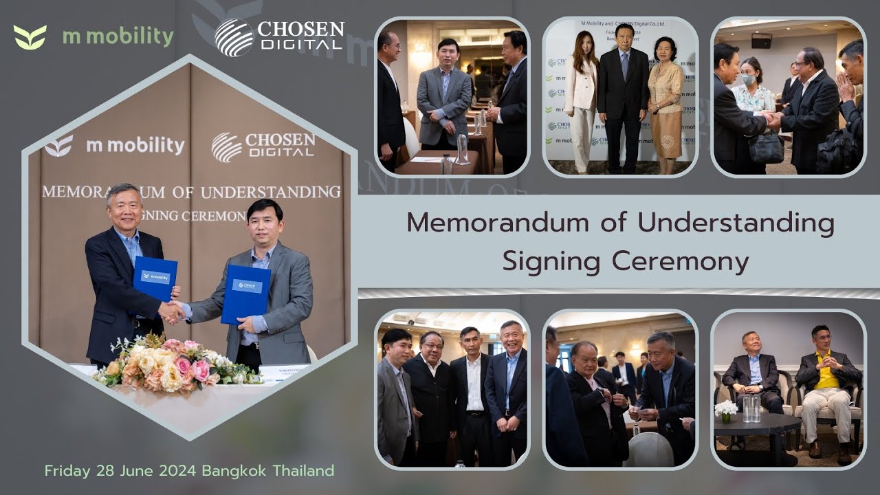 บรรยากาศภายในงาน MOU ceremony between M Mobility and CHOSEN (28 June ...