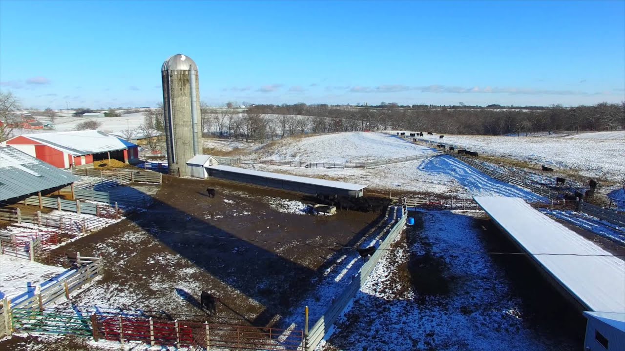 Leary Angus Farms - Sky View (Nov-2015) - YouTube