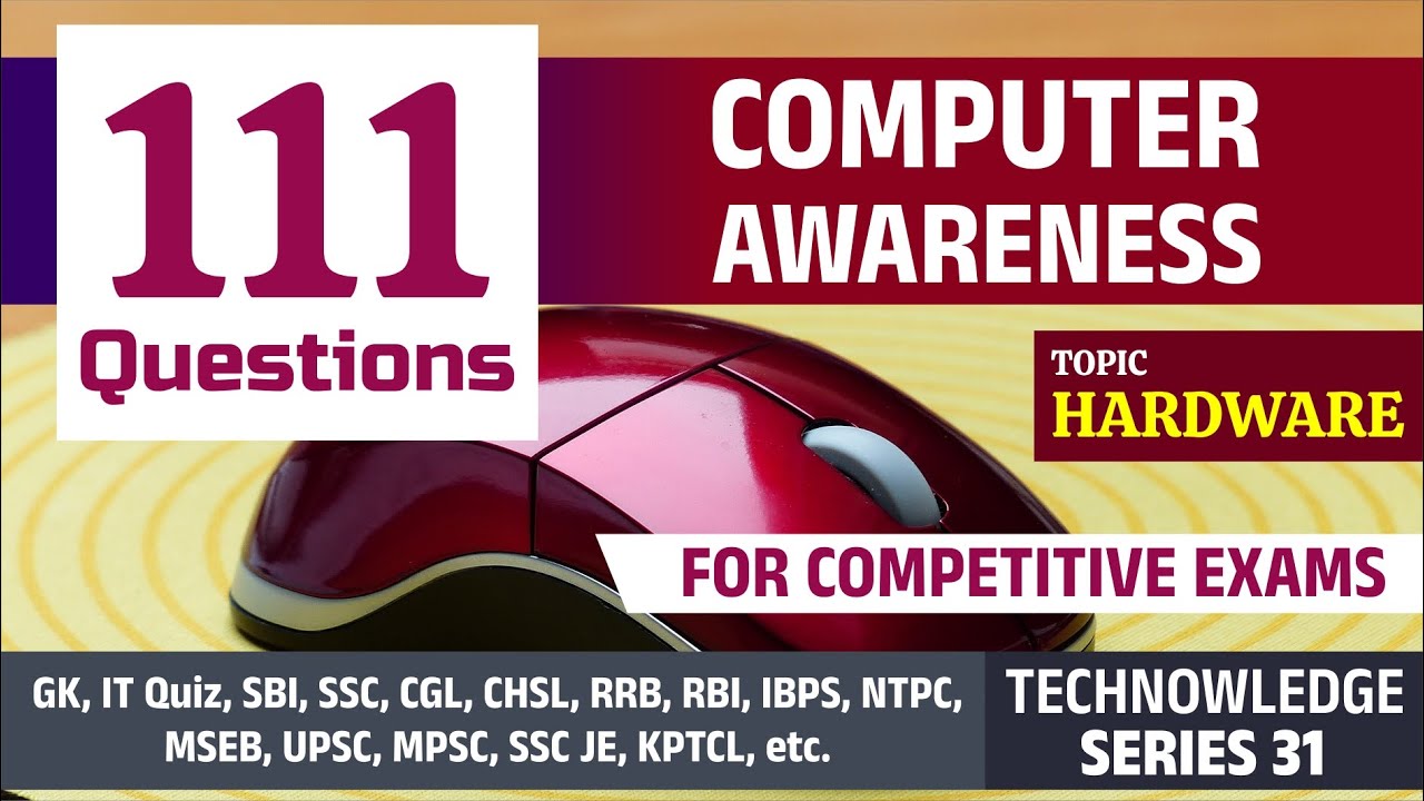 Computer Awareness in English| Hardware | questions with answers - YouTube