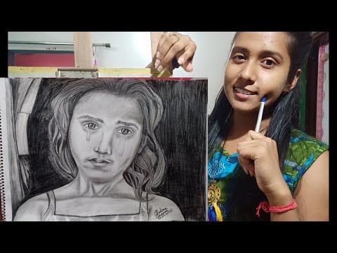 A poor sick & hungry girl Sketch painting | Sub- Hungry | by-Pratima ...
