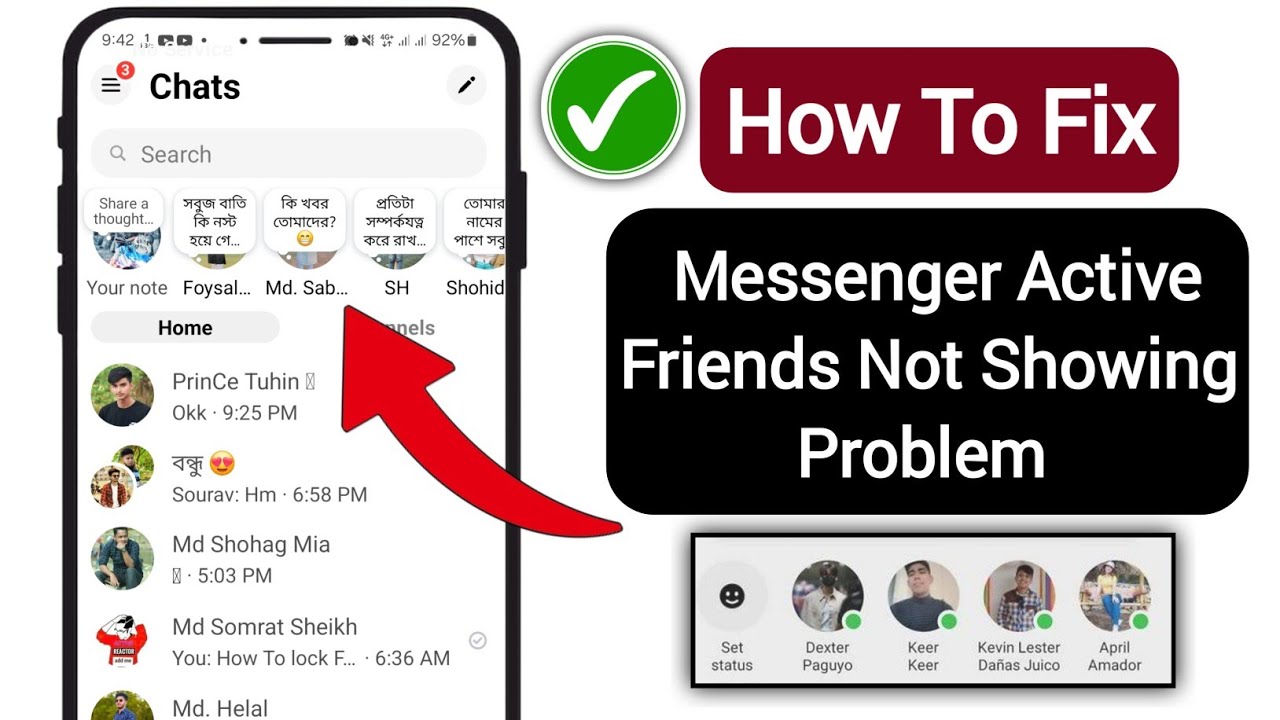 How To Fix Messenger Active Friends Not Showing | Messenger Active ...