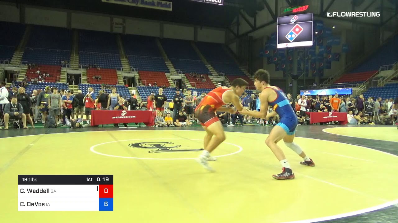 160 Lbs Quarters Caleb Waddell Georgia Vs Cade DeVos Iowa - YouTube