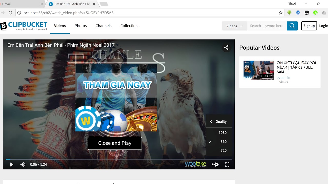 Hola player with overlay ads for clipbucket - YouTube