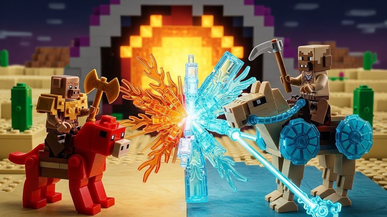 ZOMBIE ARMY VS NETHER ARMY: Piglin vs Nautilus Camel Husk Mounts of ...