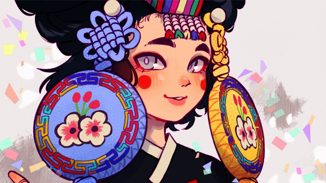 Songpyeon! '송편' [ fanart speedpaint for @Dollightful ] - YouTube