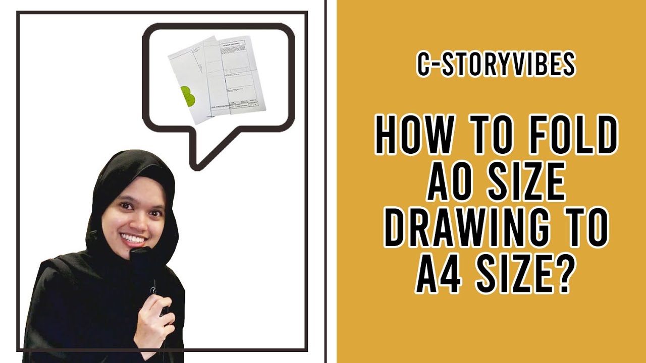 #C-STORYVIBES - TUTORIAL FOLD A0 DRAWING TO A4 SIZE - YouTube