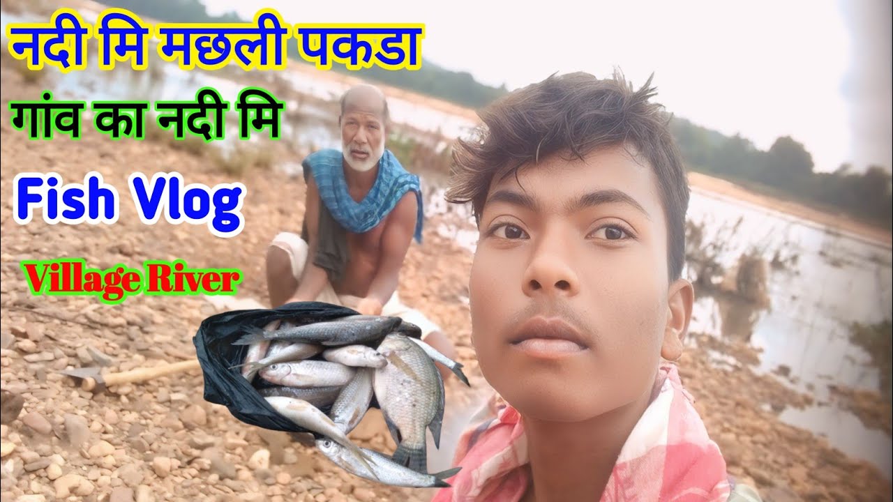 🐬🐬🐟Village Fish vlog 🐟 नदी मि मछली पकडा 🐟 Village River # ...
