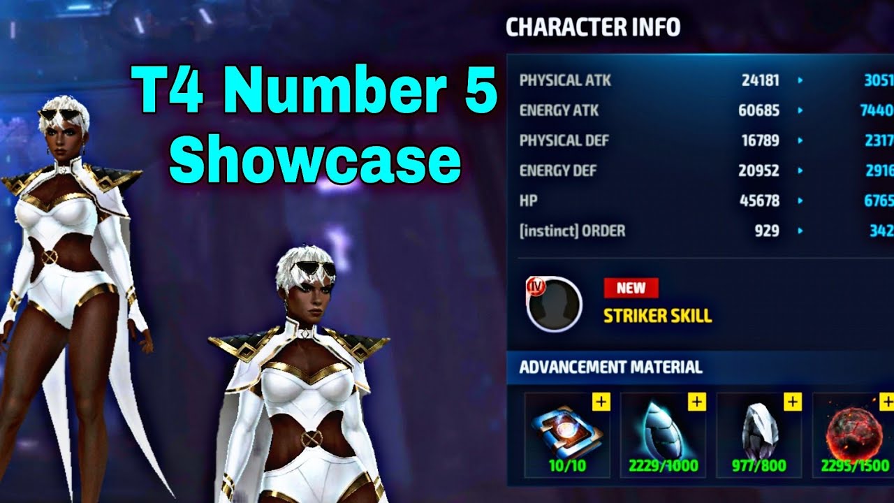 Storm T4 Complete And My 5 Number T4 Characters Showcase 2022 - Marvel Future Fight - YouTube
