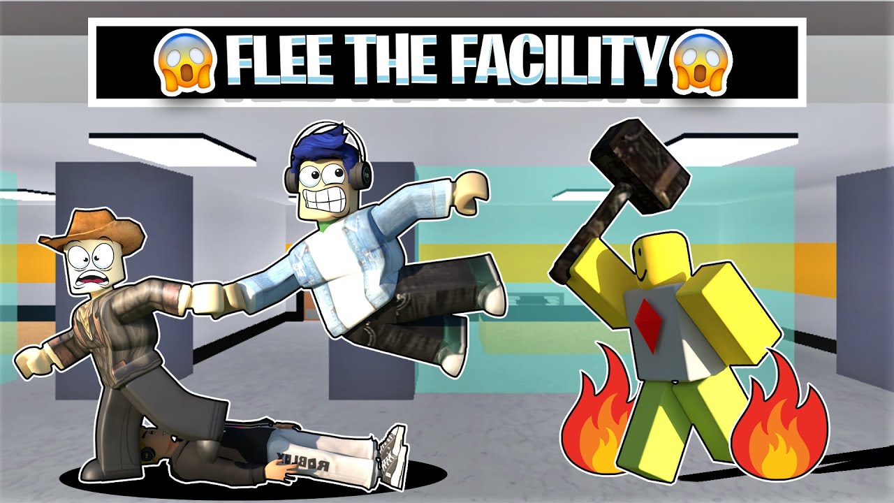 3 Orang Penakut Main FLEE THE FACILITY ... (Roblox Malaysia) - YouTube