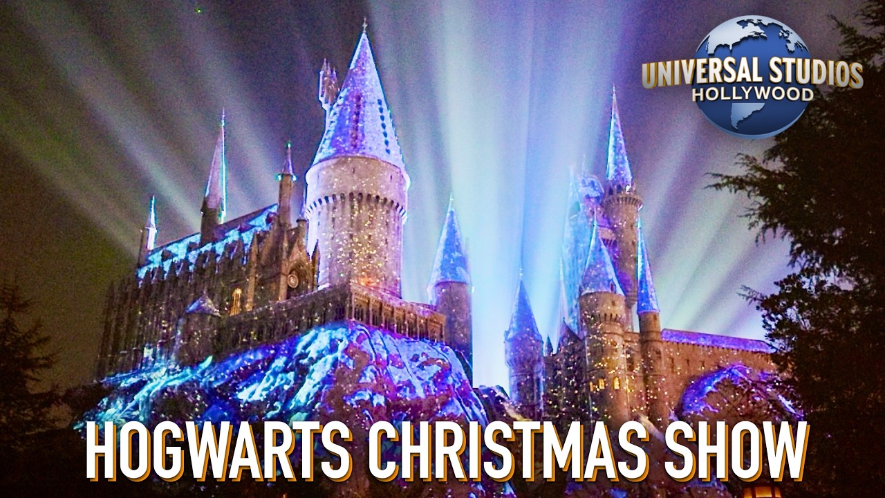 HOLIDAY PROJECTION SHOW: The Magic of Christmas on Hogwarts Castle at ...