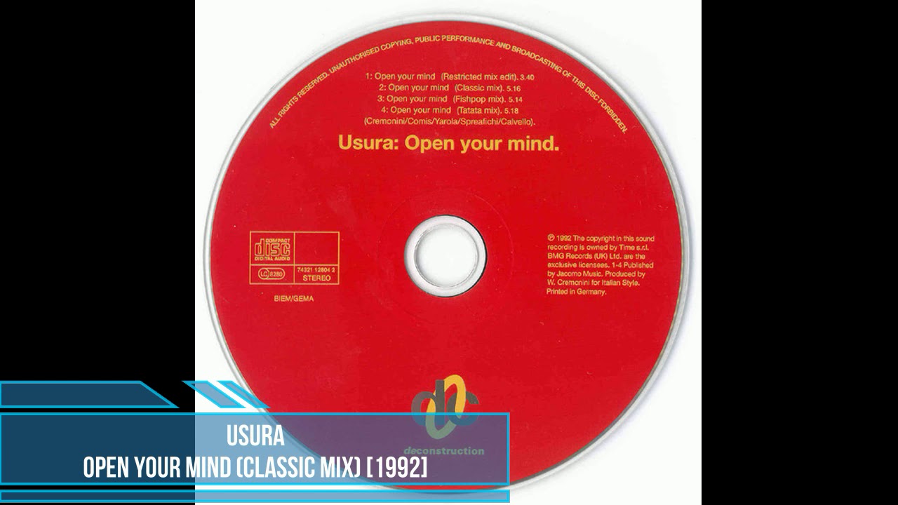 Usura ‎– Open Your Mind (Classic Mix) [1992] - YouTube